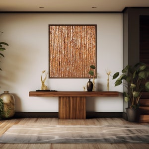 Original Large Copper Textured Wall Art Abstract Painting on Canvas ...
