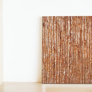 Original Large Copper Textured Wall Art Abstract Painting on Canvas ...