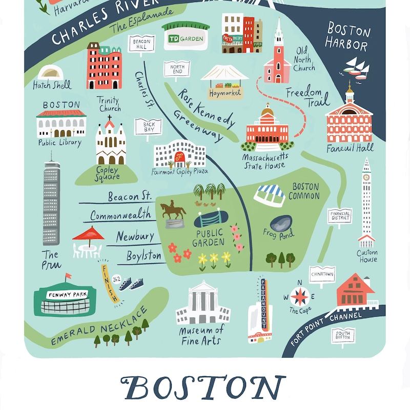 Boston Landmarks - Etsy