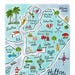 Hilton Head Map / Art Print South Carolina / Wall Decor / Coastal Art ...