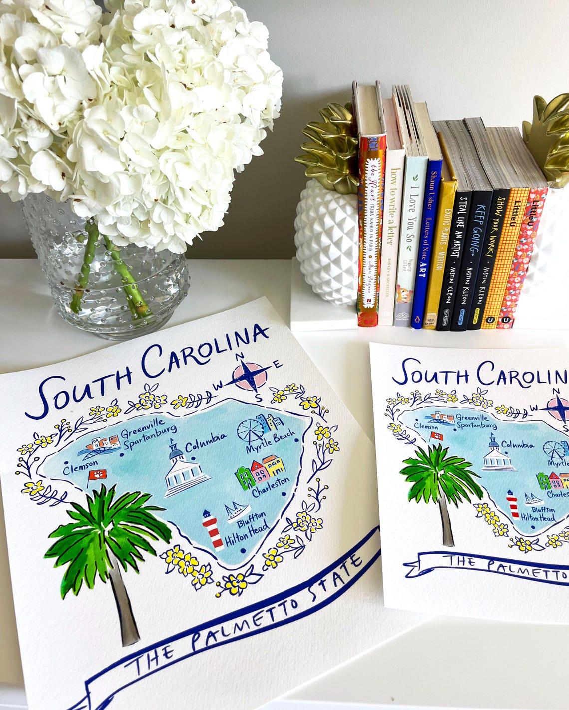 South Carolina Map/ Art Print / Wall Decor - Etsy