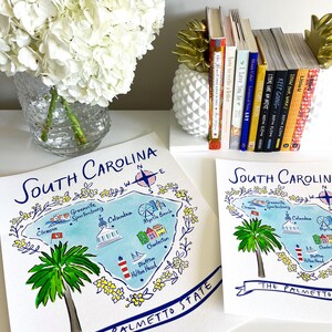 South Carolina Map/ Art Print / Wall Decor - Etsy