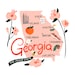 Georgia Map Art Print: Illustrated Peach State Wall Decor - Etsy