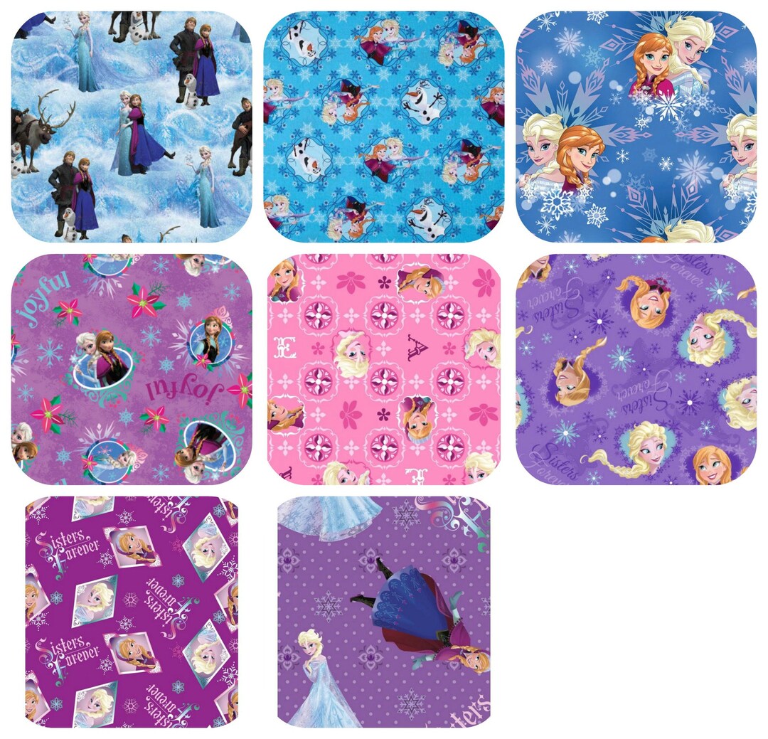 Fabric Disney Frozen Quilt Cotton Fabric Frozen Elsa and Anna ...