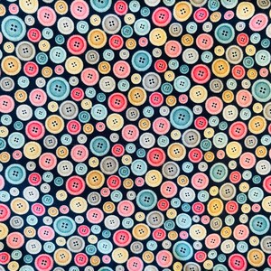 Fabric Sewing Room Cotton Fabric Notions Buttons Colorful Notions - Etsy