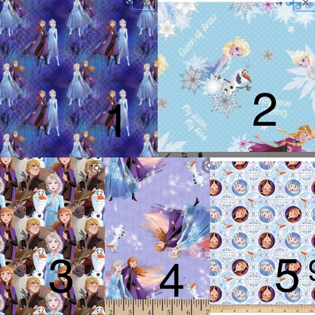 Fabric Disney Frozen Cotton Fabric Frozen Disney Princess 7 Designs to ...