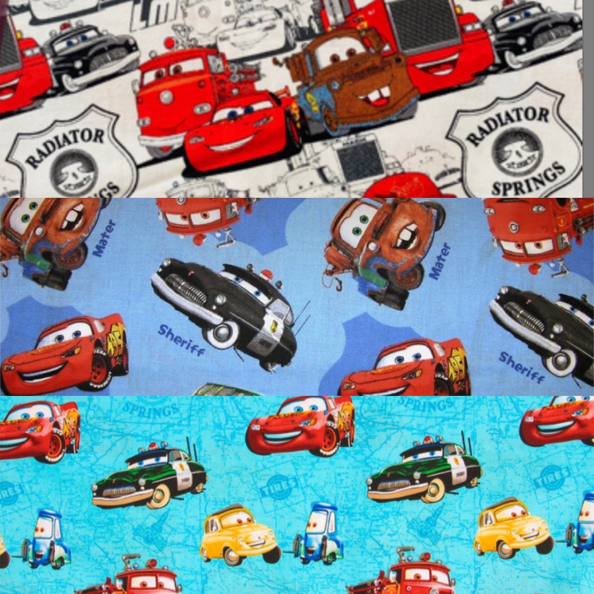 Fabric Disney CARS Lightning Mcqueen and Friends Cotton Fabric - Etsy