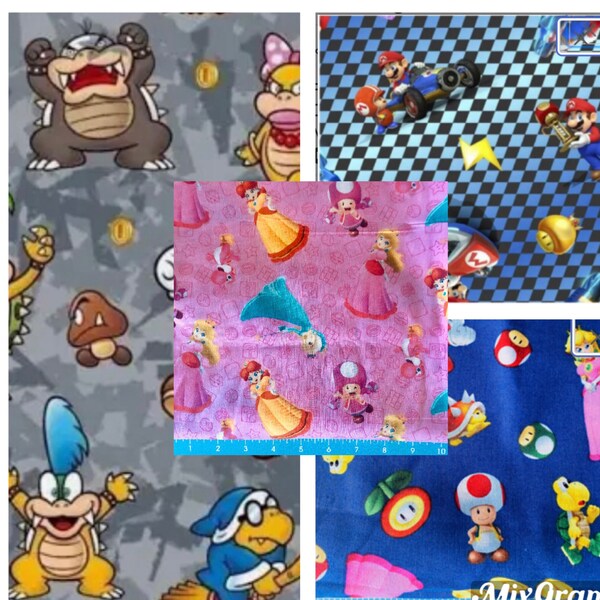 Super Mario Fleece Fabric - Etsy