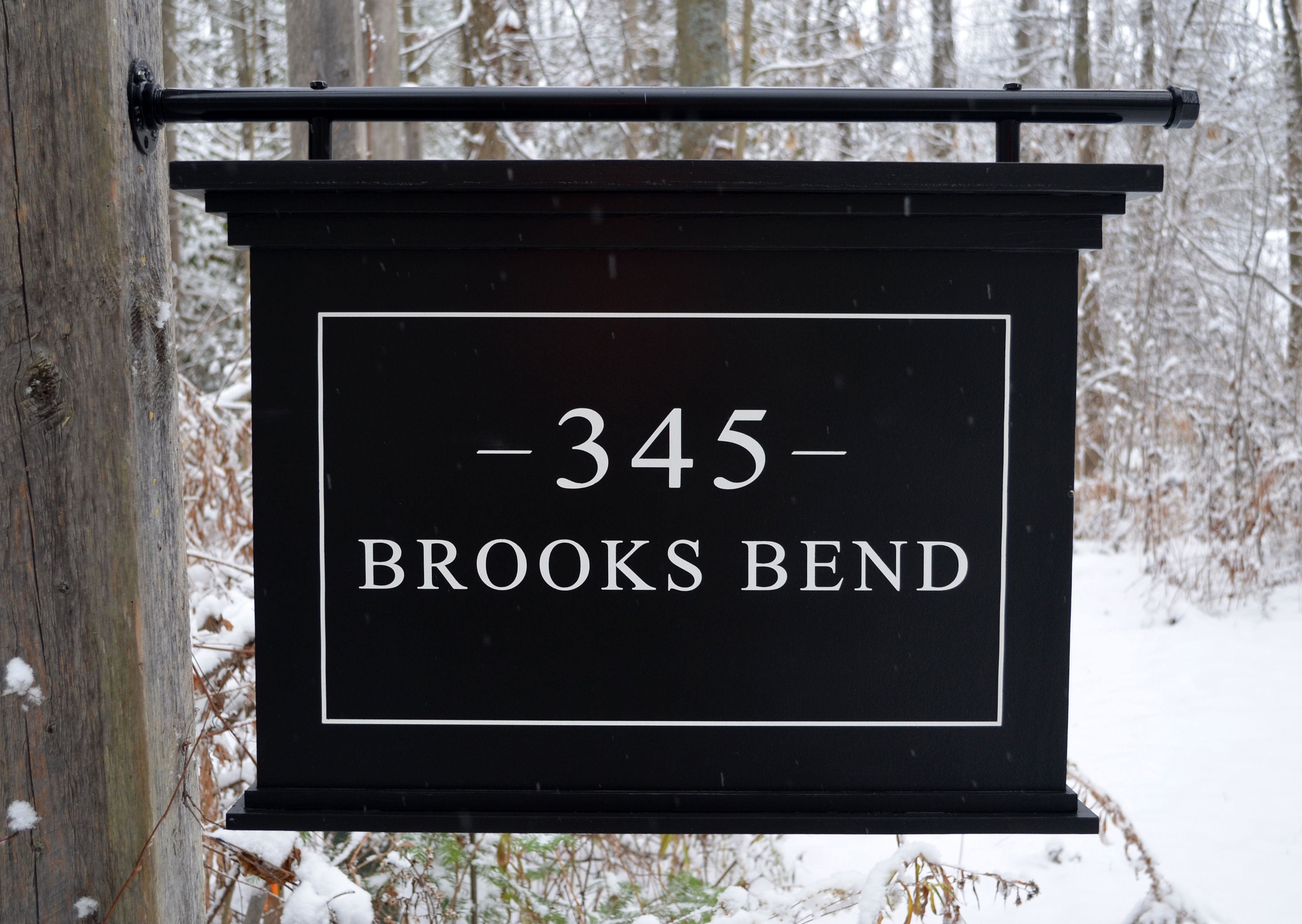 Custom Estate Signage Painted Wood Sign Blade Storefront Business ...