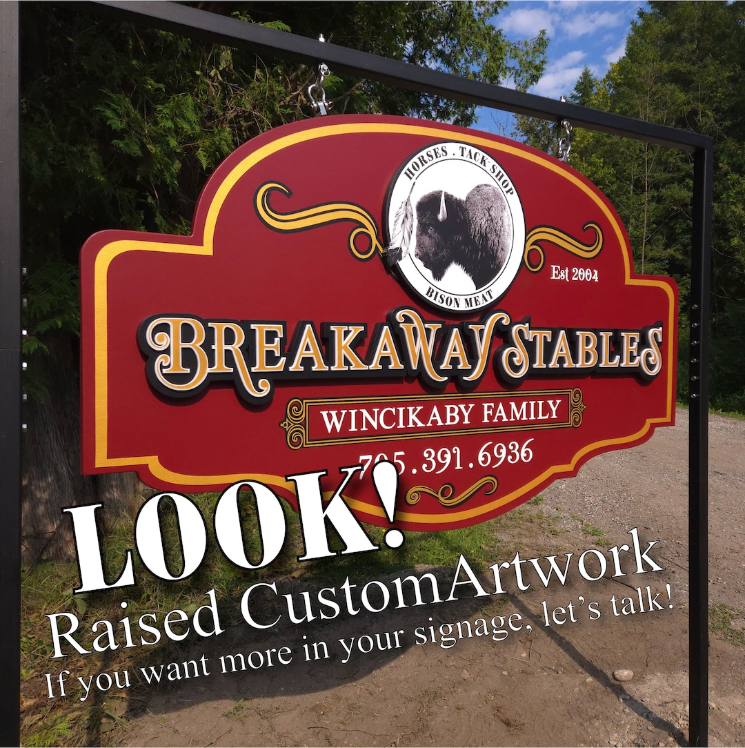 Custom Estate/farm Signage 3dimensional Painted Wood and Acrylic Sign ...