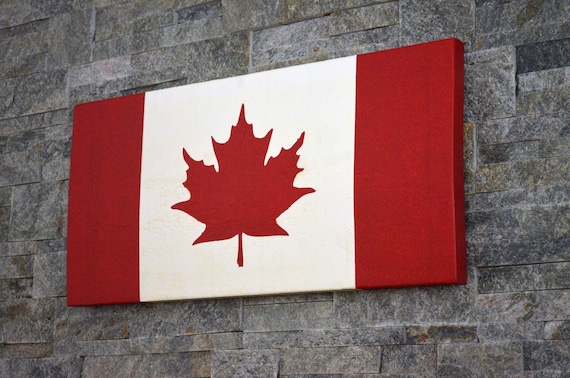 Canadian Flag Wooden Canada Flag Custom Wooden Canadian - Etsy