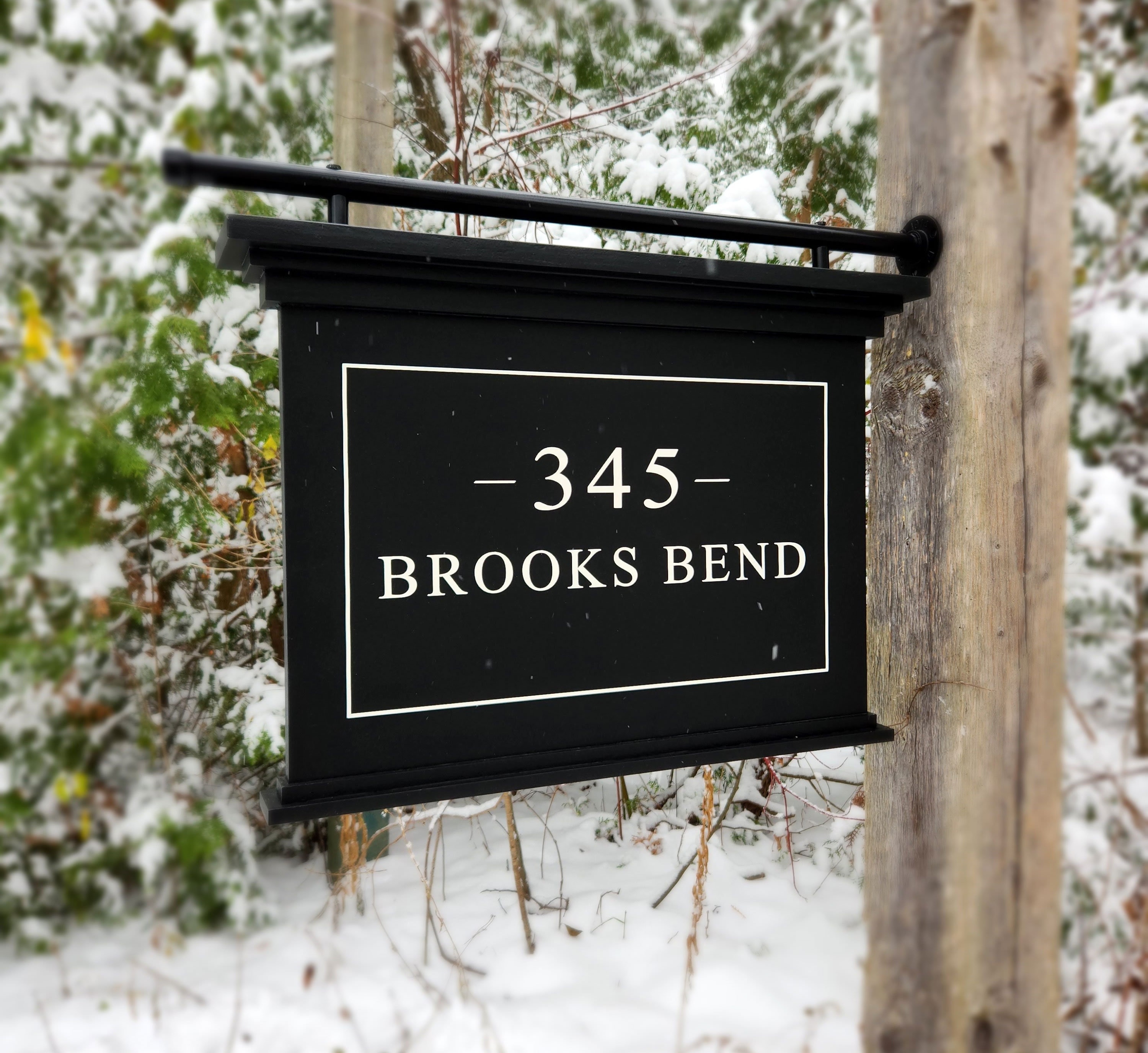 Custom Estate Signage Painted Wood Sign Blade Storefront Business ...