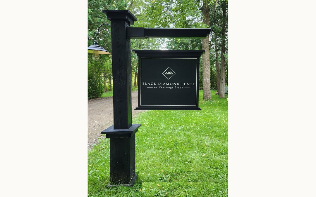 Custom Estate Signage Painted Wood Sign Storefront Business Property ...