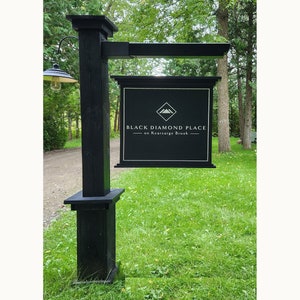 Custom Estate Signage Painted Wood Sign Storefront Business Property ...