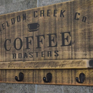 Coffee Roasters Vintage Wood Sign Painted Wooden Sign Distressed Sign ...