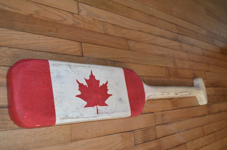 Canadian Flag Paddle Canada Flag Rustic Canadian Flag | Etsy
