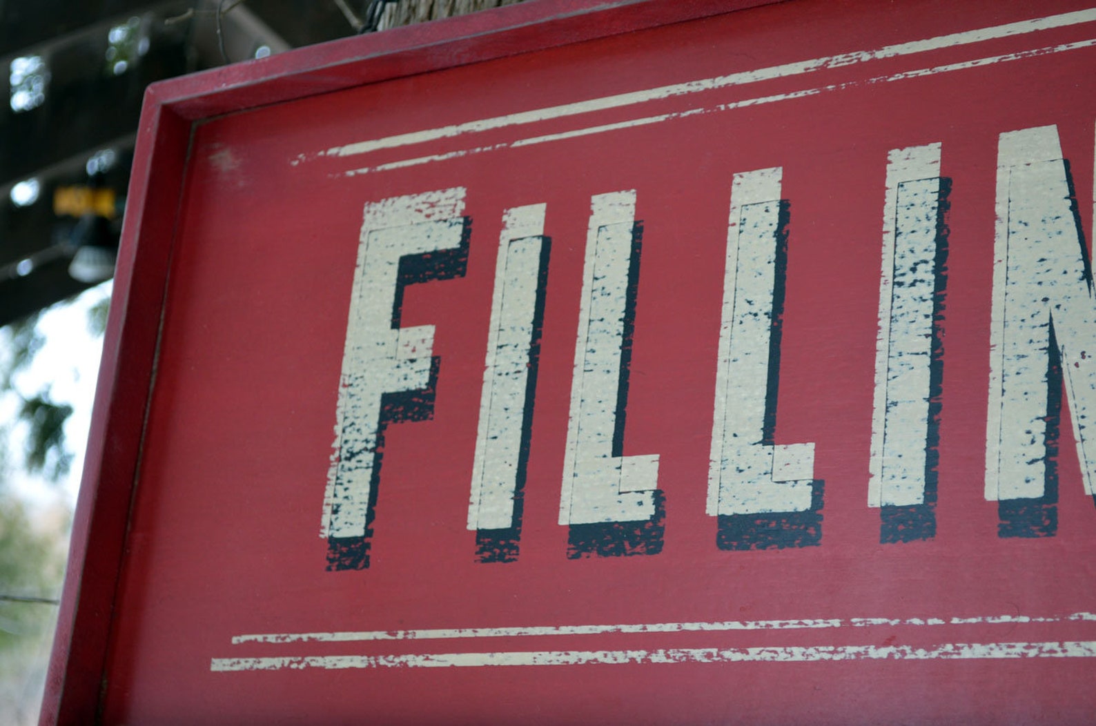 Filling Station Sign Painted Rustic Wood Sign Mancave Art - Etsy Canada