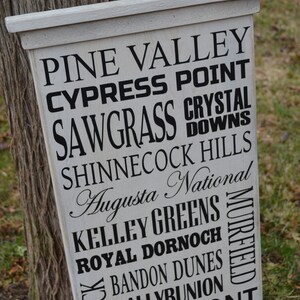 Top 20 Golf Courses From Around the World Rustic Wooden Sign Golf Sign ...