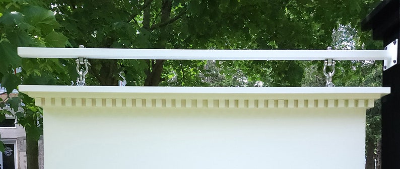 White Powder Coated Steel Hanging Sign Bracket With Hardware - Etsy