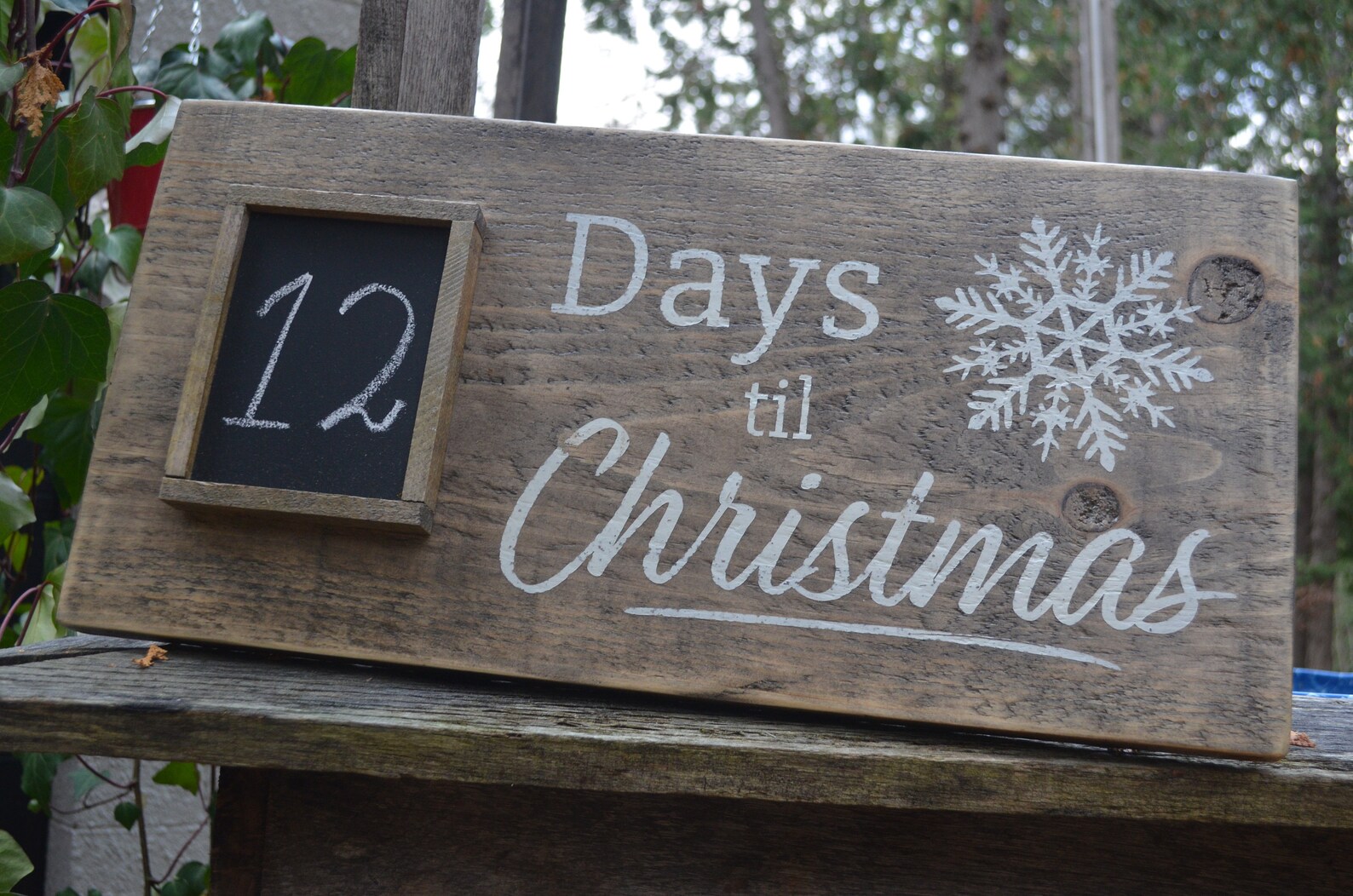 Days Til Christmas Rustic Barnboard Sign Days Til Christmas - Etsy Canada