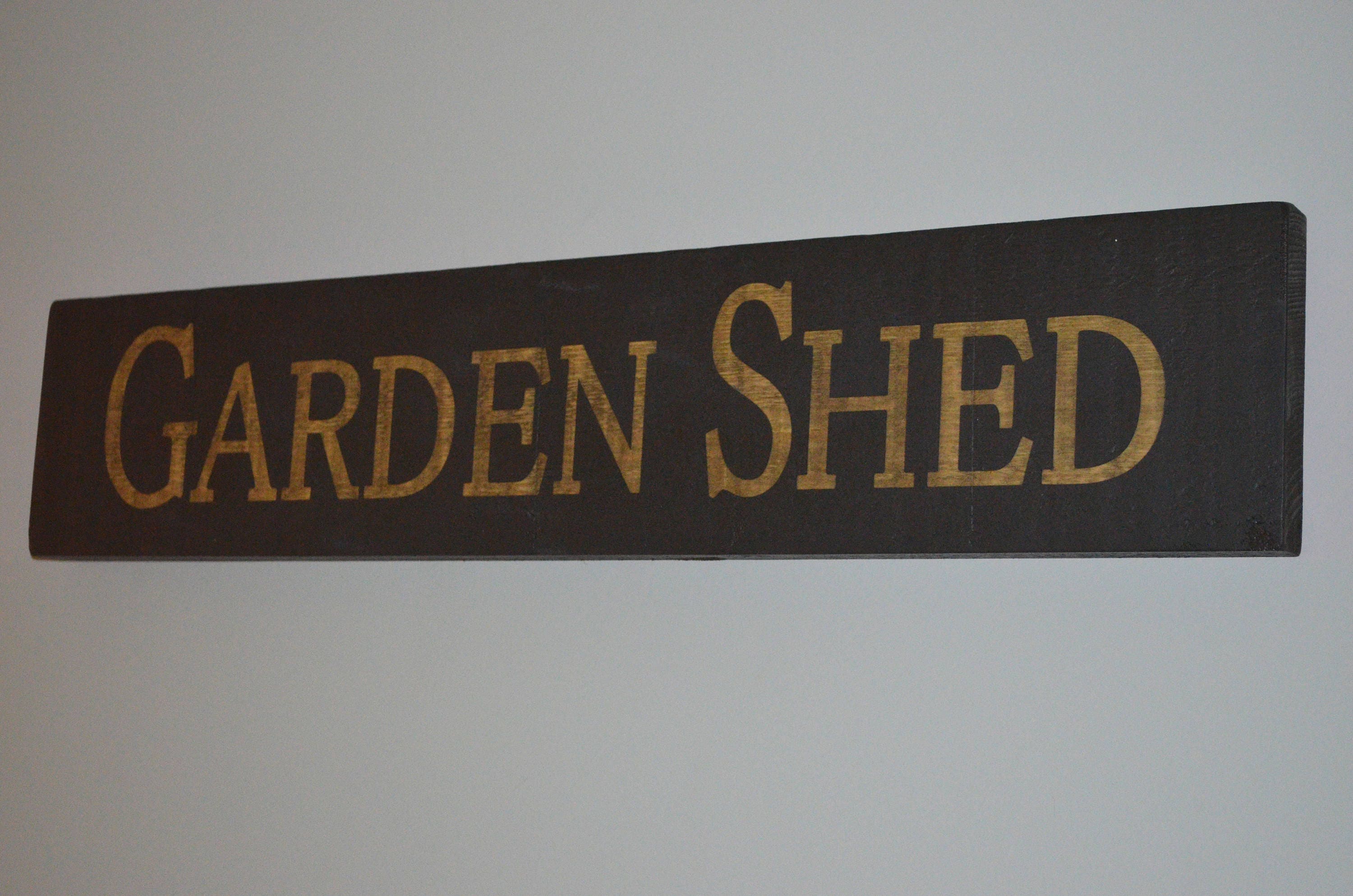 Rustic Wooden Garden Shed Sign Country Decor Rustic Garden Art - Etsy ...