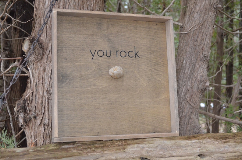 Barnboard Sign You Rock Wooden Sign Country Decor Painted Rustic Sign ...