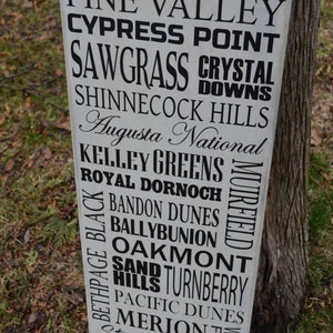 Top 20 Golf Courses From Around the World Rustic Wooden Sign Golf Sign ...