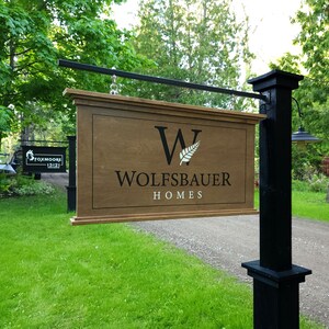 Custom Estate Signage Painted Wood Sign Storefront Business Property ...
