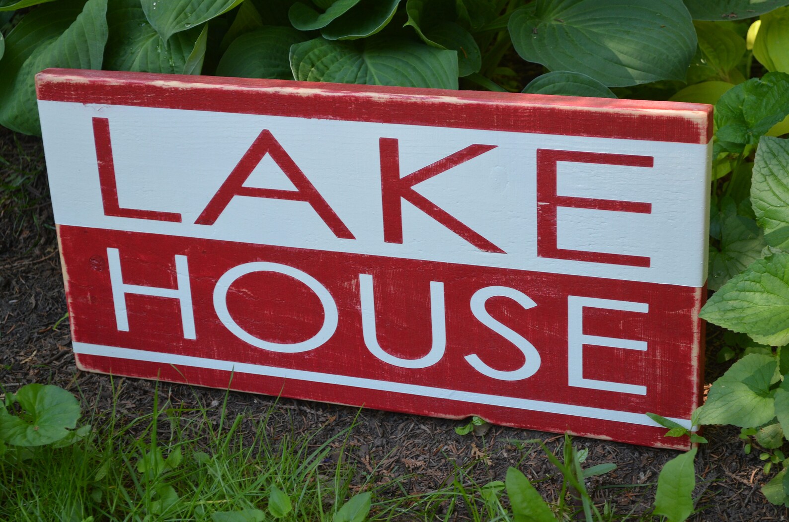 Lake House Painted Wood Sign Rustic Lake House Sign Painted Wooden Sign ...