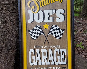 Garage Sign Dad's S Garage Rustic Wooden Sign Mancave - Etsy Canada
