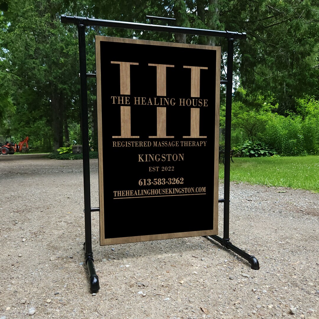 Sandwich Board 2-sided Custom Pipe Frame Portable Sign Personalized ...