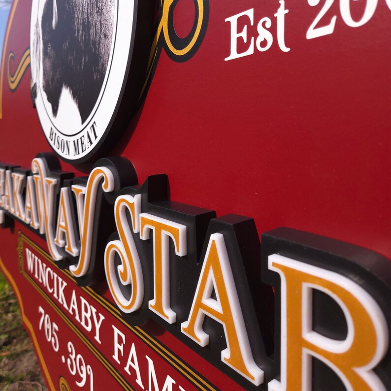 Custom Estate/farm Signage 3dimensional Painted Wood and Acrylic Sign ...