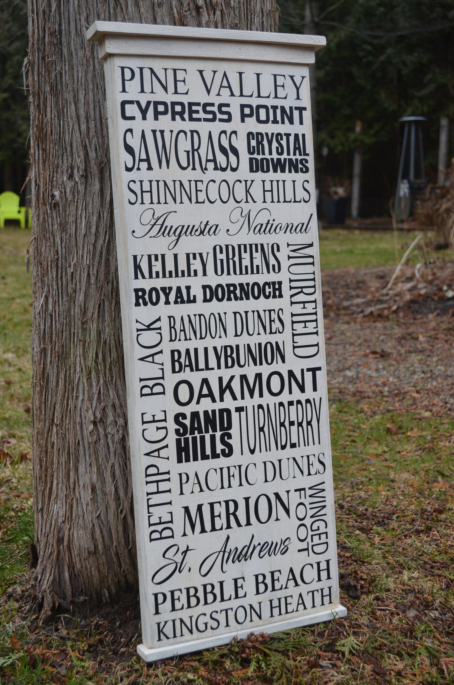 Top 20 Golf Courses From Around the World Rustic Wooden Sign - Etsy Canada