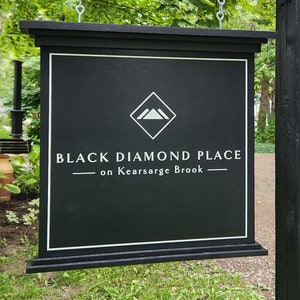 Custom Estate Signage Painted Wood Sign Storefront Business Property ...