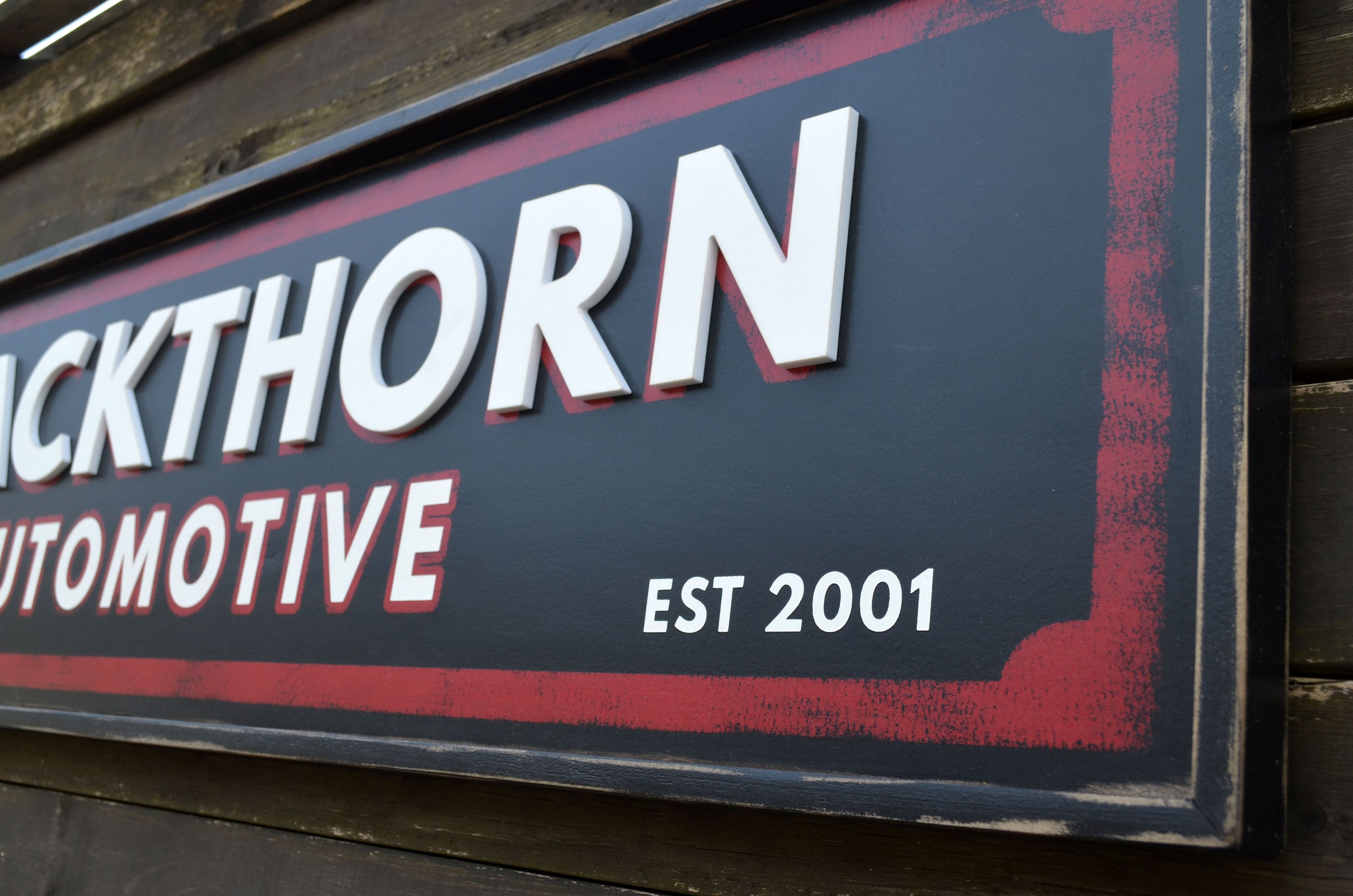 Garage Signage Acrylic and Wood 3-layer Sign Automotive Signage Rustic ...