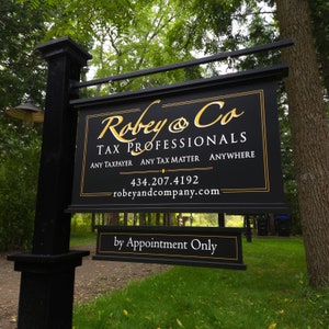 Custom Estate Signage Painted Wood Sign Storefront Business Property ...