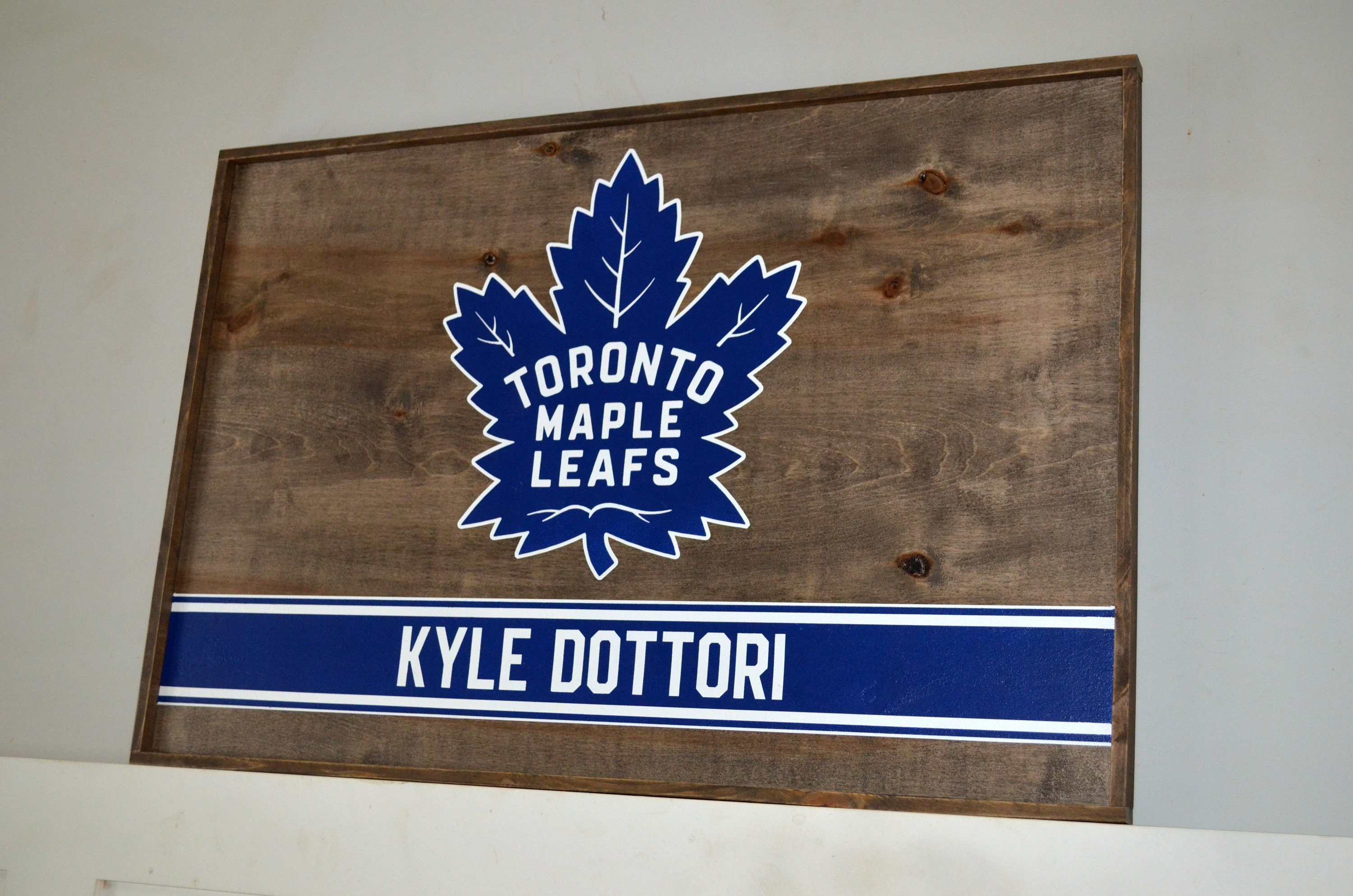 Custom Toronto Maple Leafs Sign Painted Rustic Wood Sign Mancave Art ...