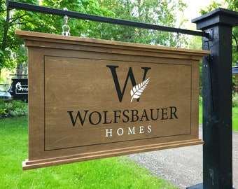 Custom Estate Signage Painted Wood Sign Blade Sign Storefront Signage ...