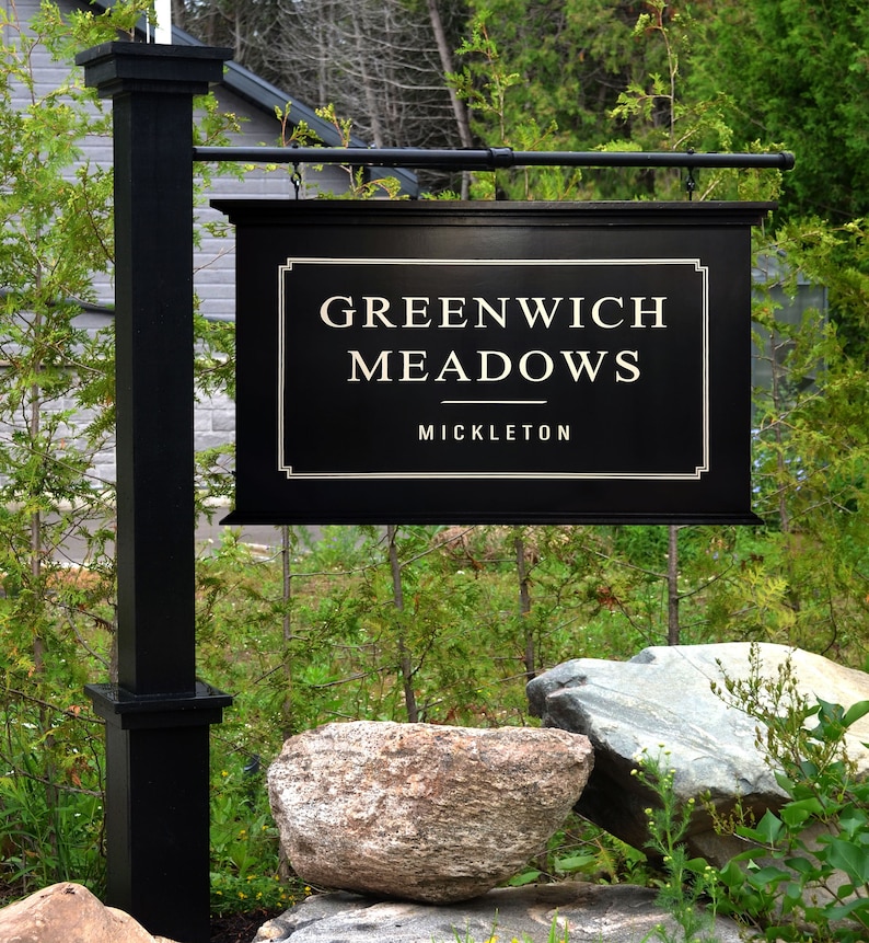 Custom Estate Signage Painted Wood Sign Storefront Signage - Etsy Canada