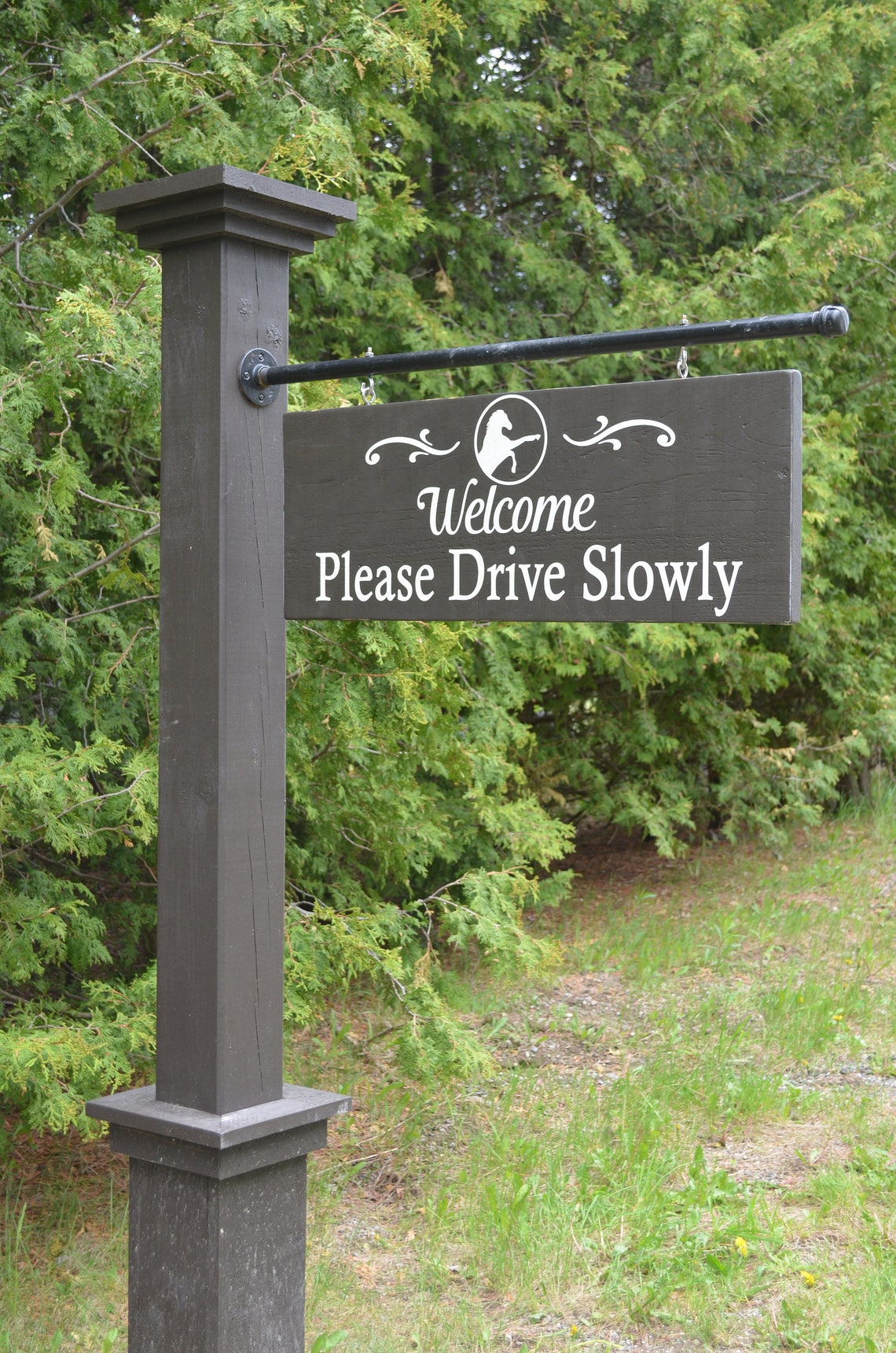 Curb Appeal Estate Sign Driveway Sign Custom Road Sign | Etsy