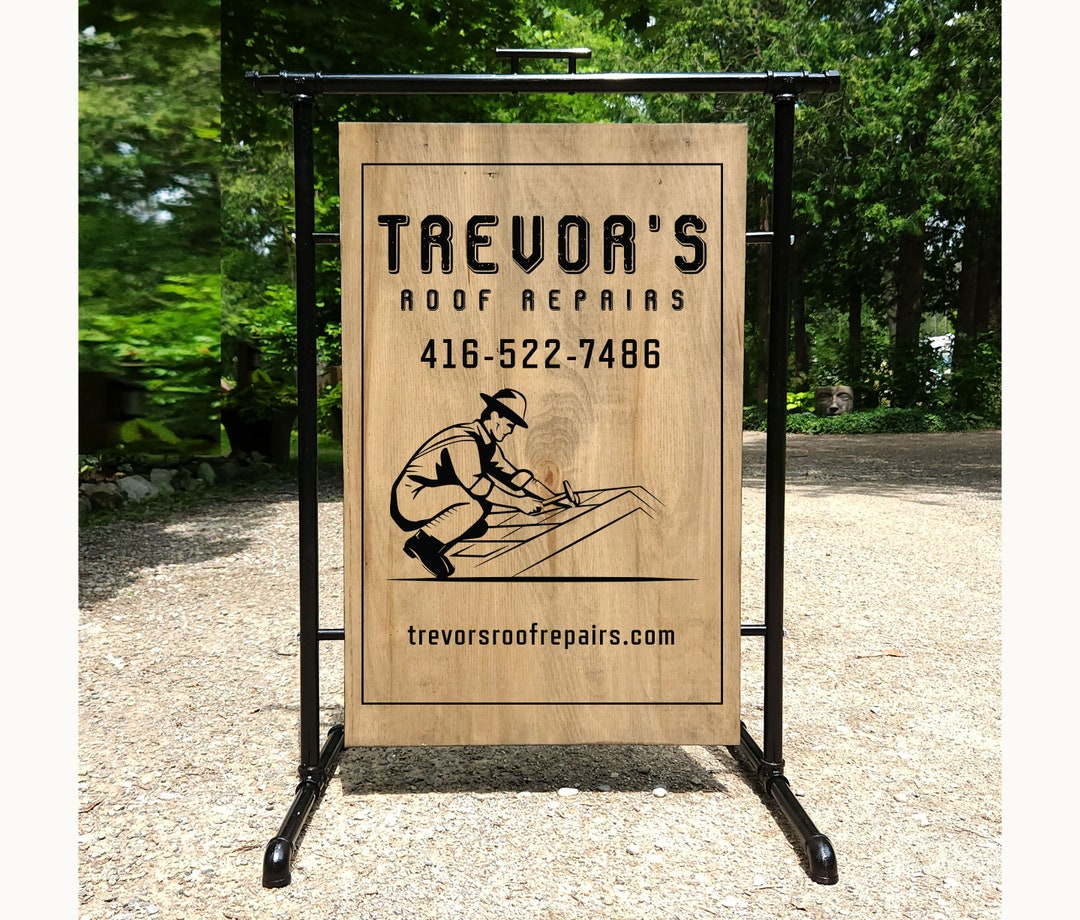 Sandwich Board 2-sided Custom Pipe Frame Portable Sign Personalized ...