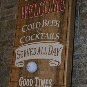 Rustic Wooden Sign Golf Sign 19th Hole Club House Sign Rustic Wood Golf ...