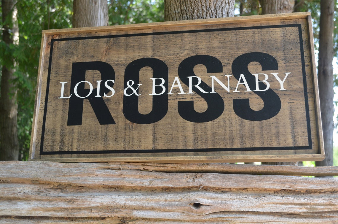 Rustic Wooden Sign Painted Wooden Sign Family Name Sign - Etsy Canada