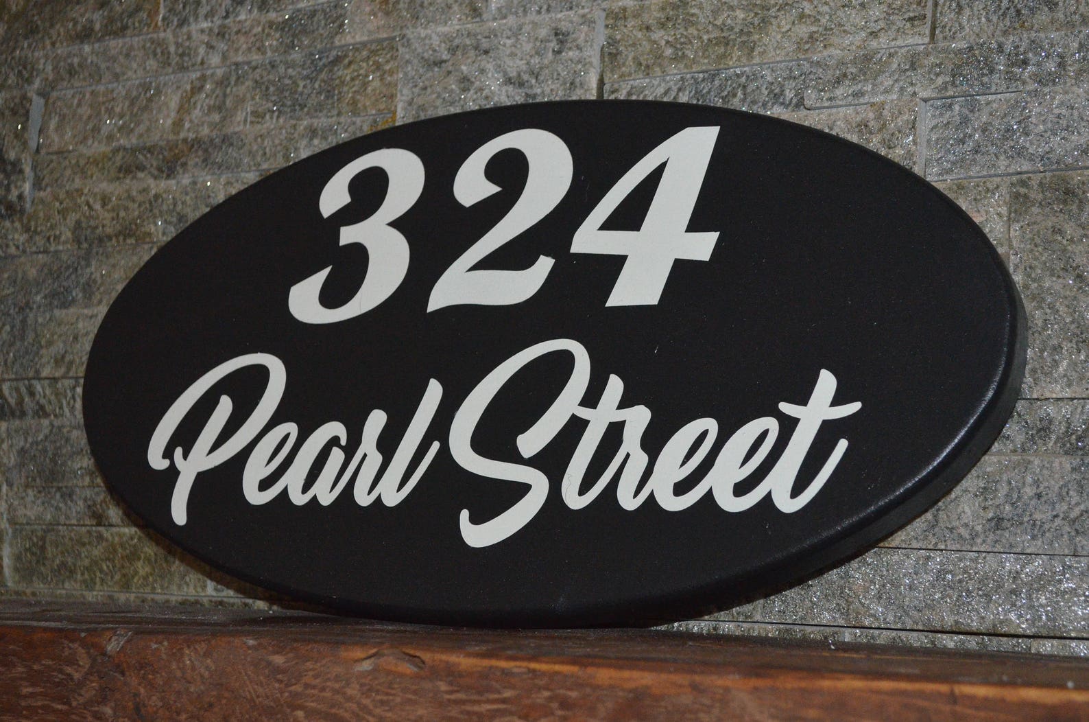 Address Sign Painted Wooden Address Marker Oval Address Sign - Etsy Canada