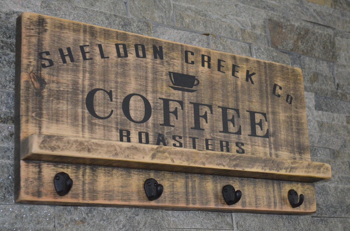 Coffee Roasters Vintage Wood Sign Painted Wooden Sign | Etsy