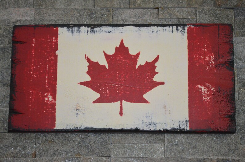 Distressed Canadian Flag Canada Flag Celebrate Canada 150 | Etsy Canada