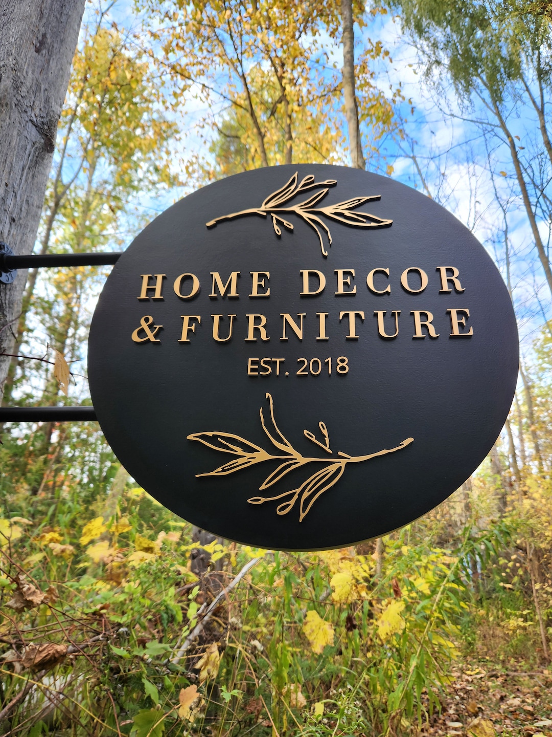 Blade Signage 2-sided Custom Wood & Acrylic Business Sign Raised ...