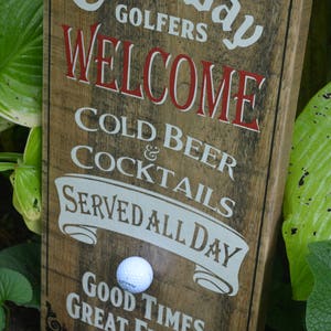 Rustic Wooden Sign Golf Sign 19th Hole Club House Sign Rustic Wood Golf ...