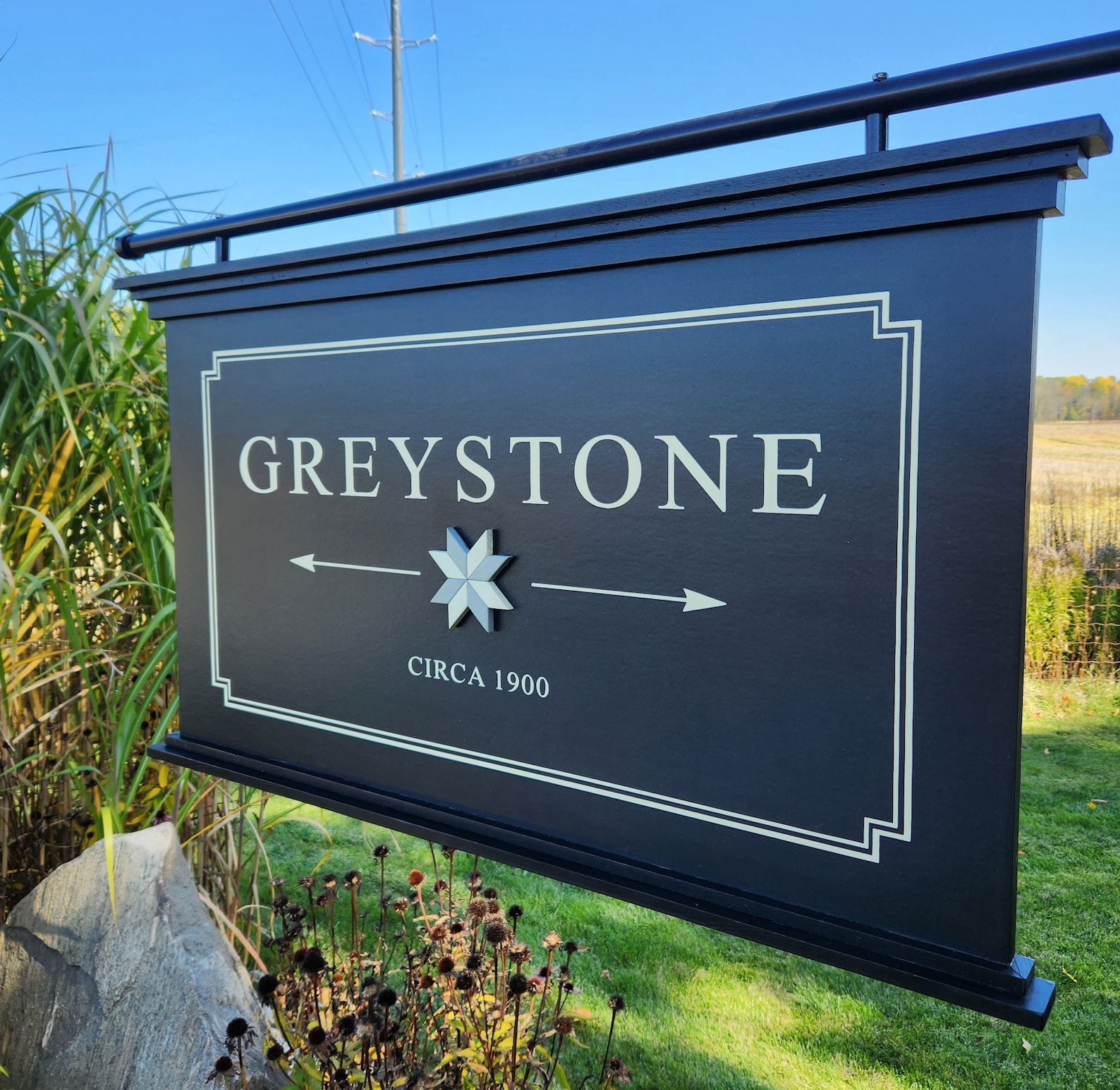 Custom Estate Signage Painted Wood Sign Storefront Business Property ...
