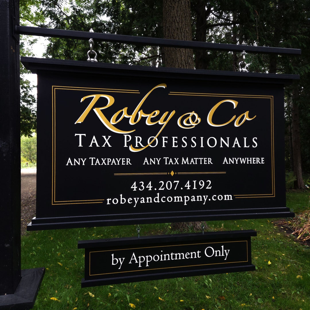 Custom Estate Signage Painted Wood Sign Storefront Business Property ...